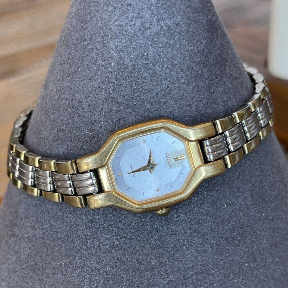 Vintage Pulsar Ladies Quartz Watch Gold Silver Tone S… - Gem